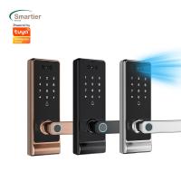 China 3D Face Recognition Aluminum Alloy Tuya Wifi Smart Digital Lock Easy Install  Door Lock Camera Keyless Card Inteligente Locks for sale