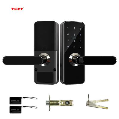 China YAGU Smart Locks Biometric Password and Fingerprint Electronic Replacement Ball Lock Aluminum or Wooden Door Lock for sale