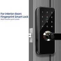 China YAGU Smart Locks Biometric Password and Fingerprint Electronic Replacement Ball Lock Aluminum or Wooden Door Lock for sale