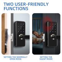 China YAGU Smart Locks Biometric Password and Fingerprint Electronic Replacement Ball Lock Aluminum or Wooden Door Lock for sale