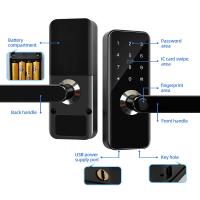 China YAGU Smart Locks Biometric Password and Fingerprint Electronic Replacement Ball Lock Aluminum or Wooden Door Lock for sale