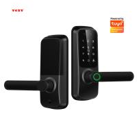 China YAGU Tuya Wifi Bedroom Smart Door Lock Keyless Fingerprint Electric Door Knob, Biometric Door Handle Lock Deadbolt Smart Lock for sale