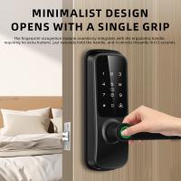 China YAGU Tuya Wifi Bedroom Smart Door Lock Keyless Fingerprint Electric Door Knob, Biometric Door Handle Lock Deadbolt Smart Lock for sale