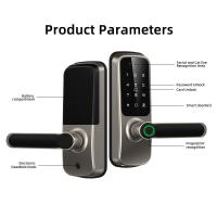 China YAGU Tuya Wifi Bedroom Smart Door Lock Keyless Fingerprint Electric Door Knob, Biometric Door Handle Lock Deadbolt Smart Lock for sale