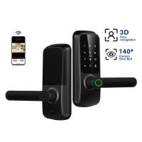 China Yagu Camera Video Tuya Ttlock Fingerprint Digital Password Keyless Deadbolt Lock Apartment Home Room Smart Door Lock With Camera for sale