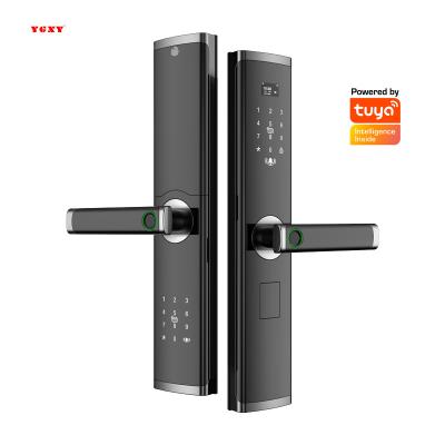 China Yagu Double Side Intelligent Lock Tuya Wifi Smart Lock Door Fingerprint Password Smart Door Lock Smart Locks for Front Door for sale