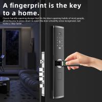 China Yagu Double Side Intelligent Lock Tuya Wifi Smart Lock Door Fingerprint Password Smart Door Lock Smart Locks for Front Door for sale