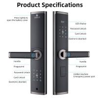 China Yagu Double Side Intelligent Lock Tuya Wifi Smart Lock Door Fingerprint Password Smart Door Lock Smart Locks for Front Door for sale