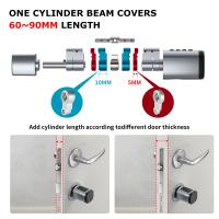 China Yagu Auto-lock Tuya APP Smart Lock Cylinder Home Apartment High Security Adjustable Length Code Keypad Electronic E-cylinder for sale