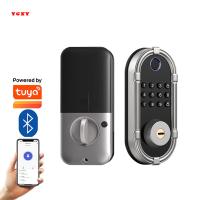 China TUYA Tuya Ble App Deadbolt Lock Intelligent Automatic Smart Locks Biometric Fingerprint Smart Front Door Lock for sale