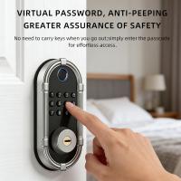 China TUYA Tuya Ble App Deadbolt Lock Intelligent Automatic Smart Locks Biometric Fingerprint Smart Front Door Lock for sale