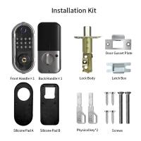 China TUYA Tuya Ble App Deadbolt Lock Intelligent Automatic Smart Locks Biometric Fingerprint Smart Front Door Lock for sale
