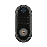 China TUYA Tuya Ble App Deadbolt Lock Intelligent Automatic Smart Locks Biometric Fingerprint Smart Front Door Lock for sale
