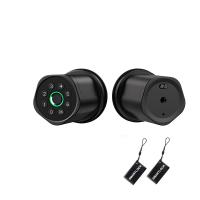 China YAGU Fingerprint Password Keyless Single Latch Tuya APP Electronic Round Smart Knob Lock Replacement Ball Lock for sale