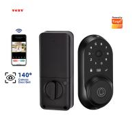 China YAGU 2026 Newest Tuya WIFI Wireless Bell High Safety Smart Deadbolt Lock Digital Fingerprint APP Smart Unlock for Wood for sale