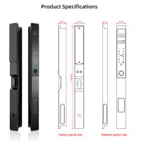 China Yagu 3D Facial Recognition Palm WiFi Graffiti Outdoor Waterproof Smart Glass Door Lock, Suitable for Aluminum Doors for sale