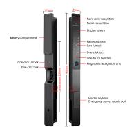 China Yagu 3D Facial Recognition Palm WiFi Graffiti Outdoor Waterproof Smart Glass Door Lock, Suitable for Aluminum Doors for sale