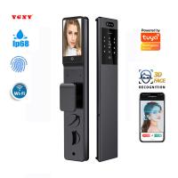 China YAGU 3D Facial Recognition  Waterproof Smart Door Lock Electronic Fingerprint TuyaAPP Mobile Remote Control Smart Door Lock for sale