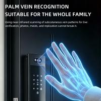 China YAGU Home Palm Vein 3D Facial Recognition Video Call Smart Lock, Fingerprint Tuya WiFi Smart Door Lock for sale