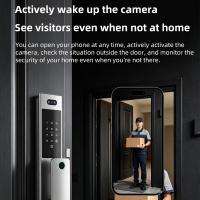 China YAGU Home Palm Vein 3D Facial Recognition Video Call Smart Lock, Fingerprint Tuya WiFi Smart Door Lock for sale