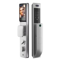 China YAGU Home Palm Vein 3D Facial Recognition Video Call Smart Lock, Fingerprint Tuya WiFi Smart Door Lock for sale