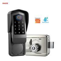 China Yagu IP65 Waterproof Fingerprint Smart Lock With Mechanical Key for Apartment Front Door Keyless Entry Outdoor Gate Lock for sale