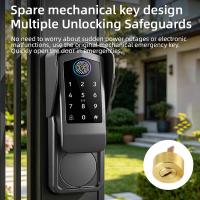 China Yagu IP65 Waterproof Fingerprint Smart Lock With Mechanical Key for Apartment Front Door Keyless Entry Outdoor Gate Lock for sale