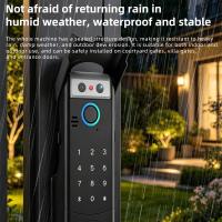 China High Waterproof Camera Intercom FACE ID Smart Frame Lock Fingerprint Password Electric Tuya Version Door Lock Exterior Lock for sale