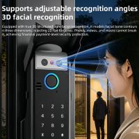 China High Waterproof Camera Intercom FACE ID Smart Frame Lock Fingerprint Password Electric Tuya Version Door Lock Exterior Lock for sale