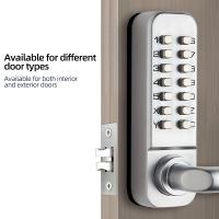 China Mechanical Button Password Lock Third-generation Waterproof Password Change Without Opening Lock Keyless Wooden Door Lock for sale