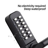 China Mechanical Button Password Lock Third-generation Waterproof Password Change Without Opening Lock Keyless Wooden Door Lock for sale