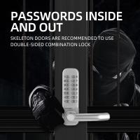 China 3rd Double-sided Button Mechanical Password Lock No Need to Open the Lock for Password Change Waterproof Household Lock for sale