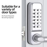 China Zinc Alloy Mechanical Password Lock Keyless Waterproof Button Digital Password Lock Entrance Door Wooden Door Household Lock for sale
