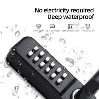 China Zinc Alloy Mechanical Password Lock Keyless Waterproof Button Digital Password Lock Entrance Door Wooden Door Household Lock for sale