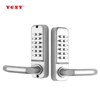 China Double Sided Password No Power Supply Outdoor Iron Courtyard Fence Door Digital Mechanical Button Password Door Lock for sale