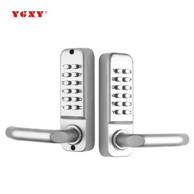 China Double Sided Password No Power Supply Outdoor Iron Courtyard Fence Door Digital Mechanical Button Password Door Lock for sale