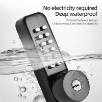 China Waterproof and Sun-proof Granular Push-button Digital Mechanical Botones Combination Door Lock With Key for sale
