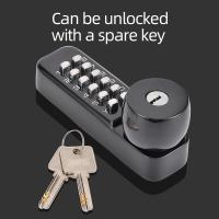 China Waterproof and Sun-proof Granular Push-button Digital Mechanical Botones Combination Door Lock With Key for sale