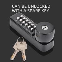 China Zinc Alloy Mechanical Password Door Lock Keyless Waterproof Button Digital Password  Entrance Door Household With Key for sale