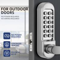 China Zinc Alloy Mechanical Password Door Lock Waterproof Button Digital Password Entry Door Household Use for sale