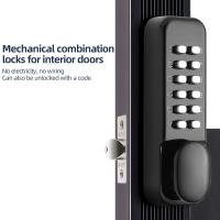 China Second Generation Rotary Handle Double-sided Password Keyless Mechanical Digital Security Code Door Lock for sale