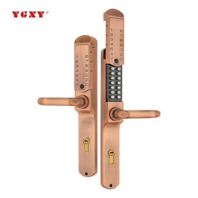 China Wholesale Price Outdoor Waterproof Iron Doors No Power Supply Battery Keys Pure Mechanical Digital Buttons Passwords Door Lock for sale