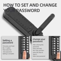 China Wholesale Price Outdoor Waterproof Iron Doors No Power Supply Battery Keys Pure Mechanical Digital Buttons Passwords Door Lock for sale