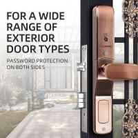 China Outdoor Double-sided Mechanical Password Lock Waterproof Not Hollow Out Aluminum Art Garden Door Garden Key Password Lock for sale