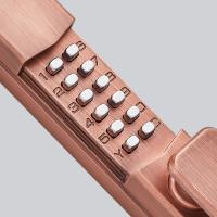 China Outdoor Double-sided Mechanical Password Lock Waterproof Not Hollow Out Aluminum Art Garden Door Garden Key Password Lock for sale