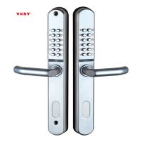 China Outdoor Double-sided Mechanical Password Lock Waterproof Not Hollow Out Aluminum Art Garden Door Garden Key Password Lock for sale