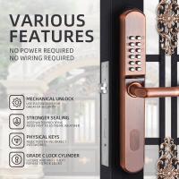 China Outdoor Double-sided Mechanical Password Lock Waterproof Not Hollow Out Aluminum Art Garden Door Garden Key Password Lock for sale
