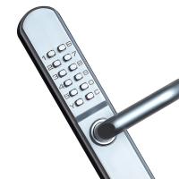 China Outdoor Double-sided Mechanical Password Lock Waterproof Not Hollow Out Aluminum Art Garden Door Garden Key Password Lock for sale