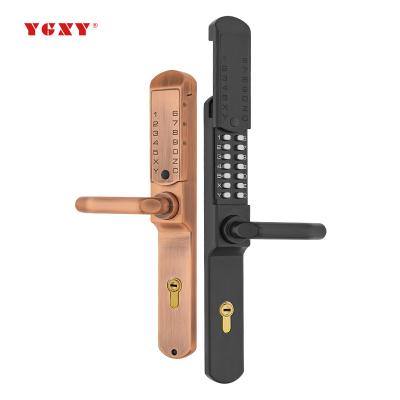 China Wholesale Price Outdoor Waterproof Iron Doors No Power Supply Battery Keys Pure Mechanical Digital Buttons Passwords Door Lock for sale