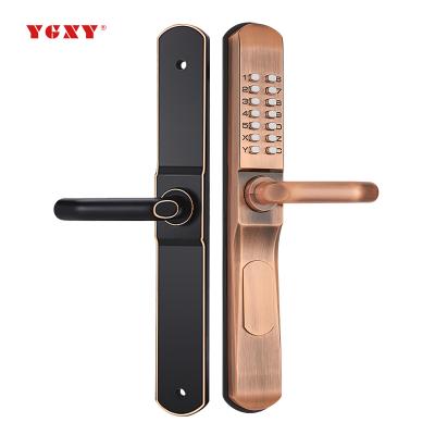 China Outdoor Waterproof Courtyard Doors No Need for Power Supply Pure Mechanical Button Password Door Lock With Key for sale
